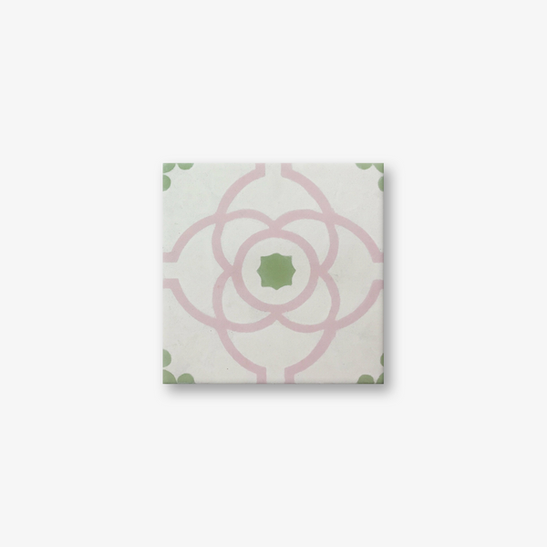 pink and green patterned tiles