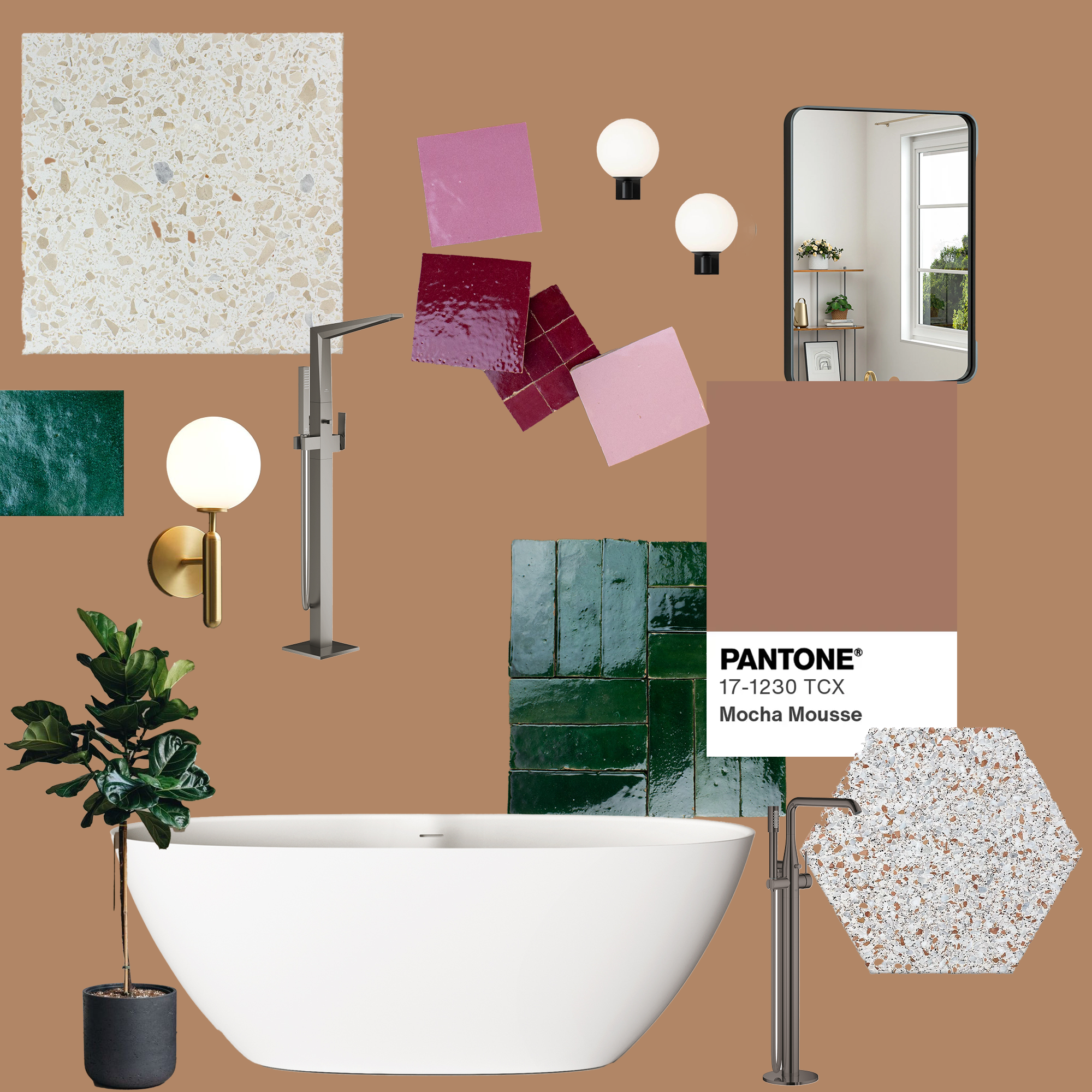 Embracing Pantone's Colour of the Year 2025: Mocha Mousse in Tile Desi ...