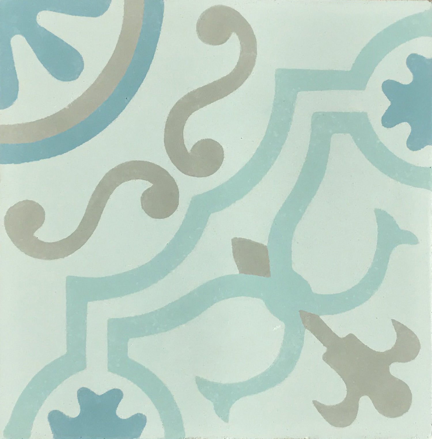 Marina Blue Encaustic Cement Tile – Terrazzo Tiles