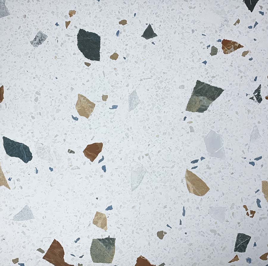 Terrazzo Big Chips Multicolour White Porcelain 80cm*80cm Tiles ...